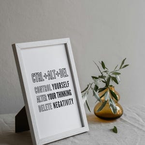 CTRL ALT DEL Quote Print: Motivational Office Decor (digital Download ...