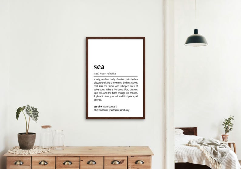 Sea Definition Print: Coastal Ocean Quote Art (digital Download) - Etsy