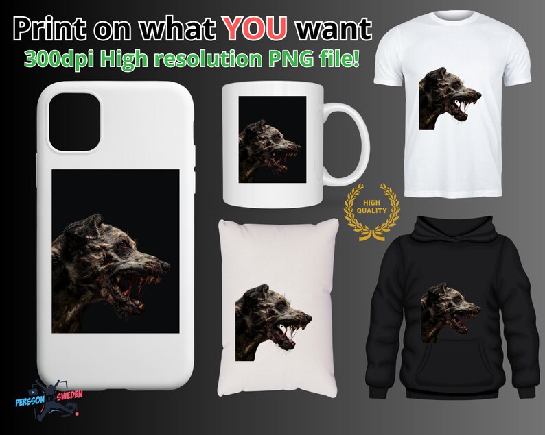 Zombie Dog Portrait PNG Digital, Creepy Canine Art, Spooky Pet Art ...