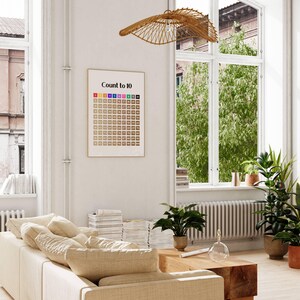 Educational Number Chart 1 to 10 Bright Colorful Learning Poster for ...