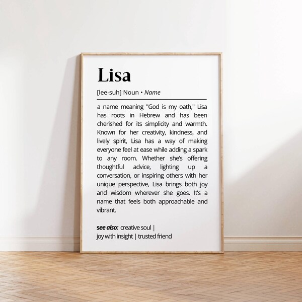 Name Lisa - Etsy