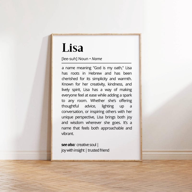 Name Lisa - Etsy