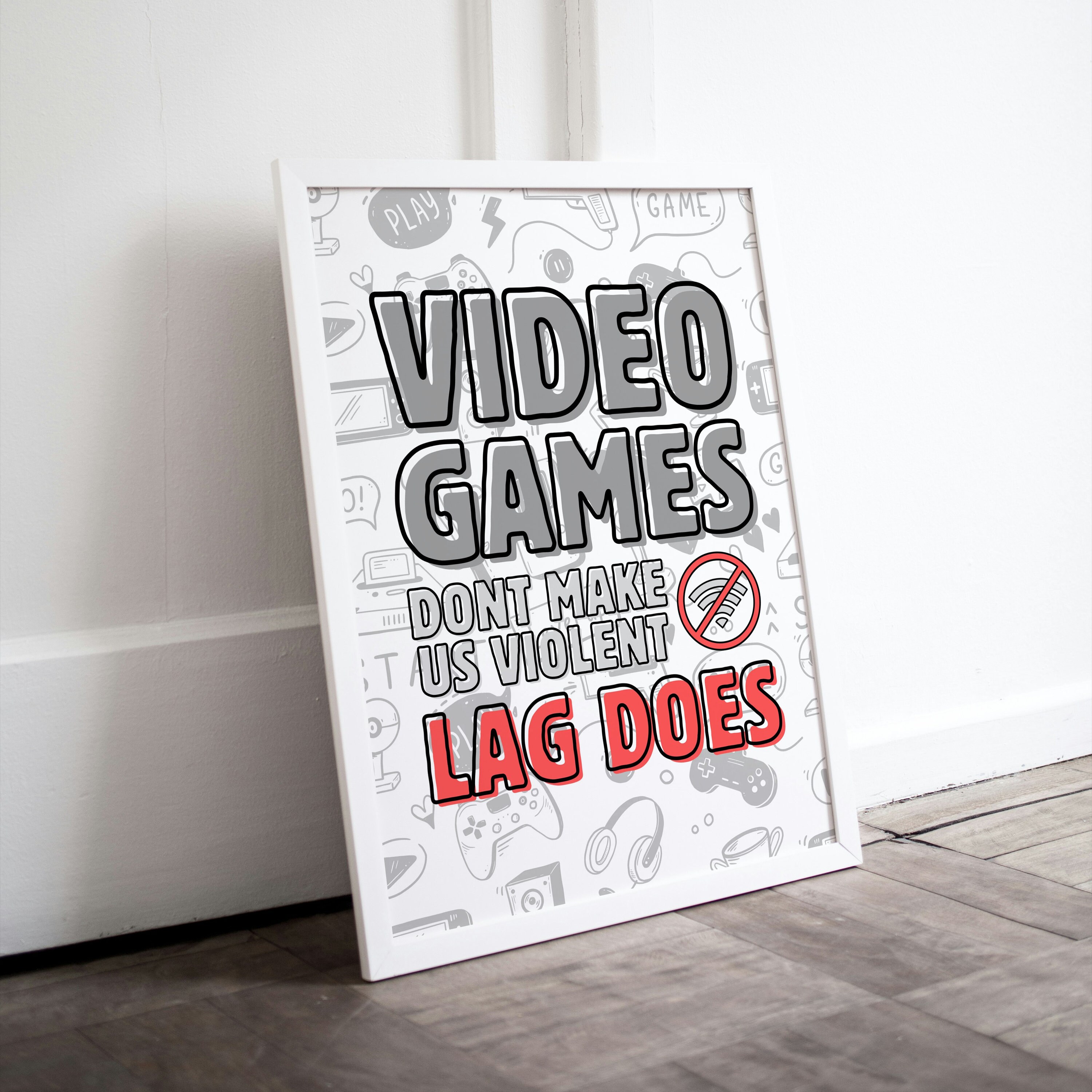 Funny Game Poster, Gaming Poster for Wall, Gaming Wall Decor, Gamer ...