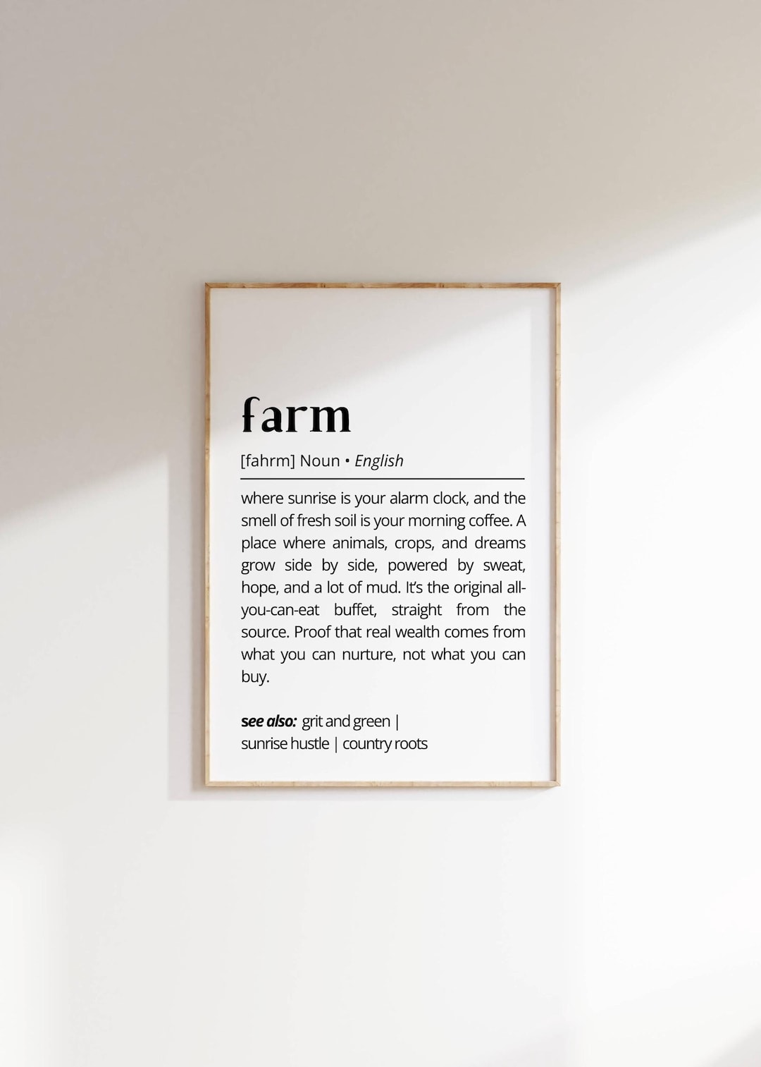 Farm Definition Print: Rustic Farmhouse Decor (digital Download) - Etsy