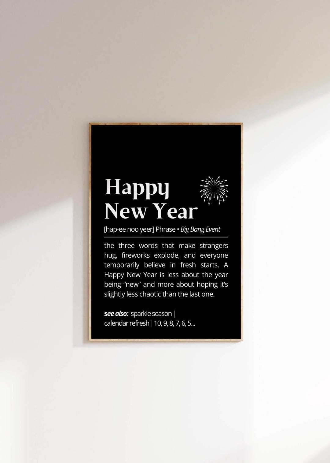 Funny 'happy New Year' Definition Typography Art (digital Download) - Etsy