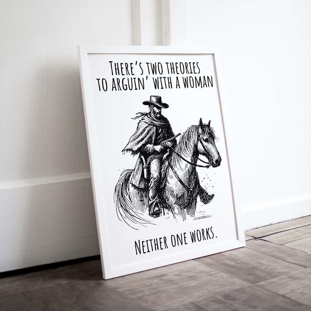 Cowboy Sayings, Western Wall Decor, Typography as Art, Cowboy Poster ...