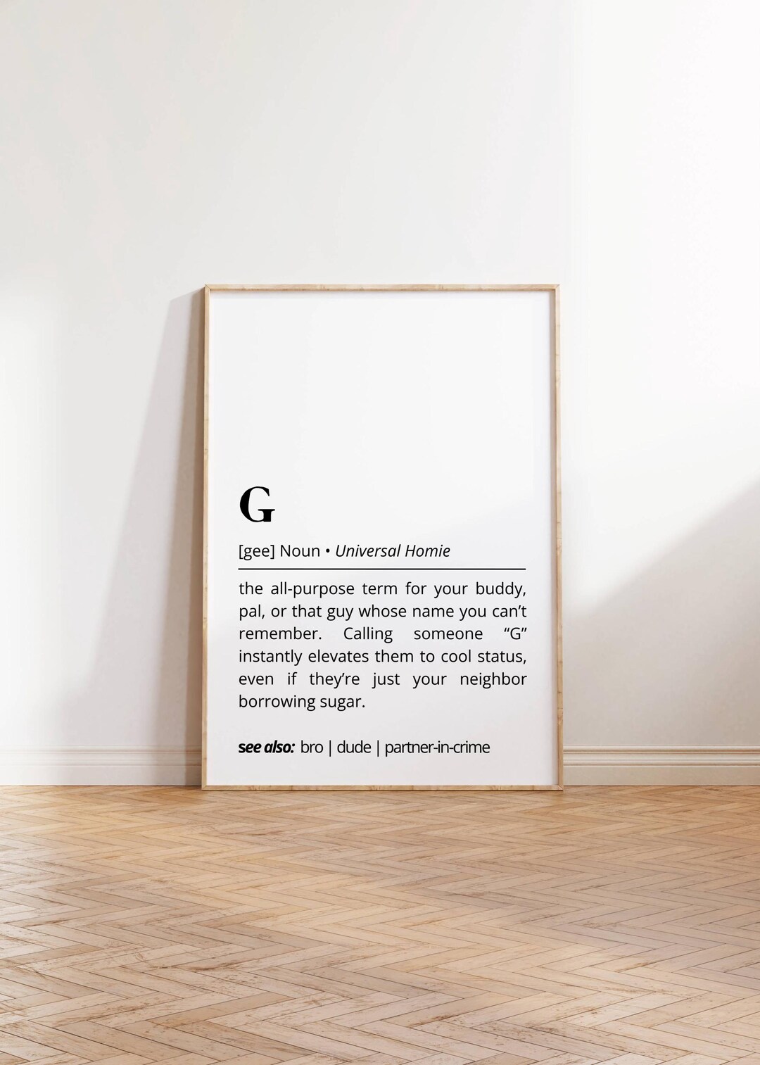 G Definition Print: Funny Minimalist Wall Art (digital Download) - Etsy