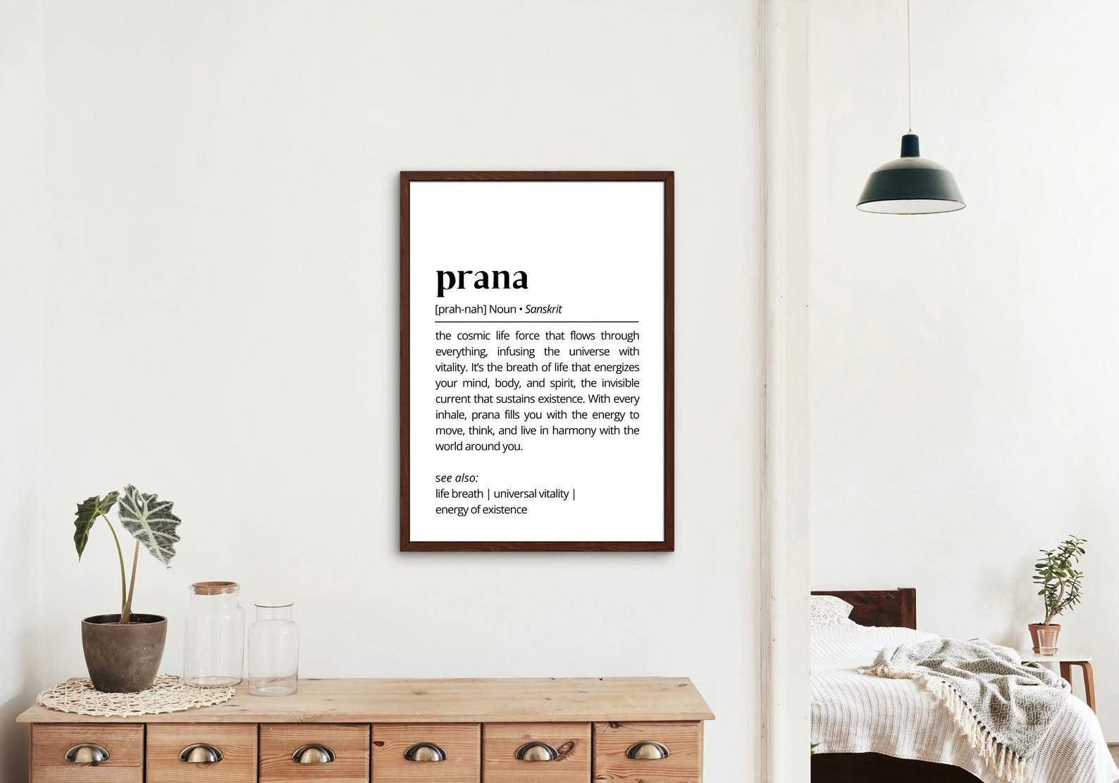 Prana Definition Wall Art Life Force Sanskrit Cosmic Vitality Inspirational Spiritual Energy ...