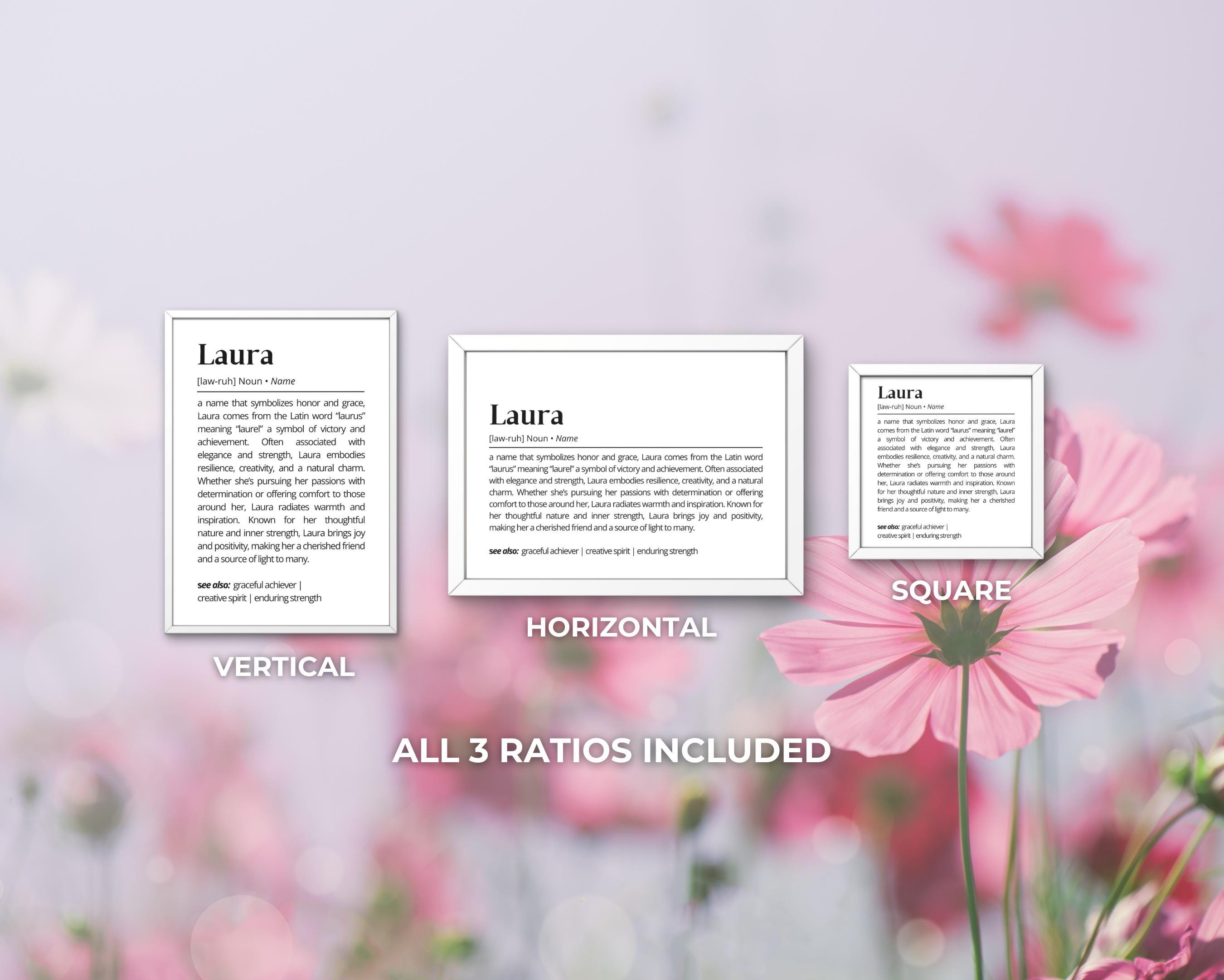 Laura Name Meaning Print | Personalized Gift | Nursery Wall Art ...
