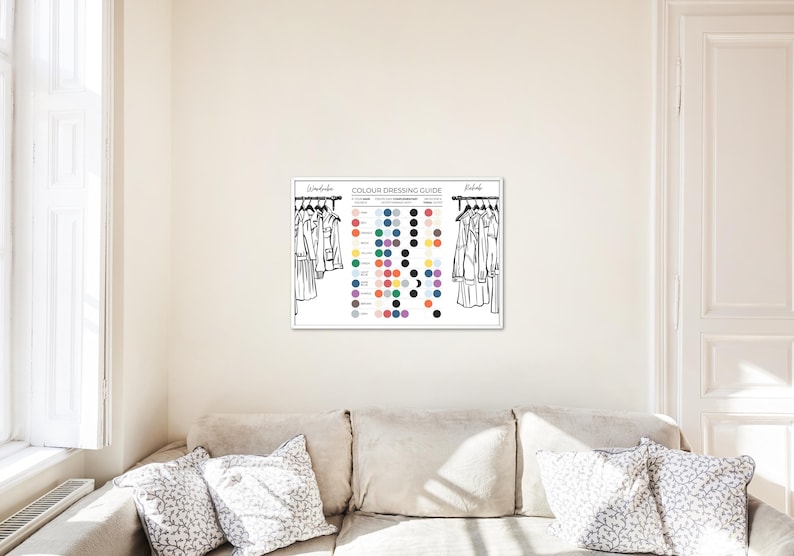 Wardrobe Color Dressing Guide Printable Fashion Style Chart Outfit ...