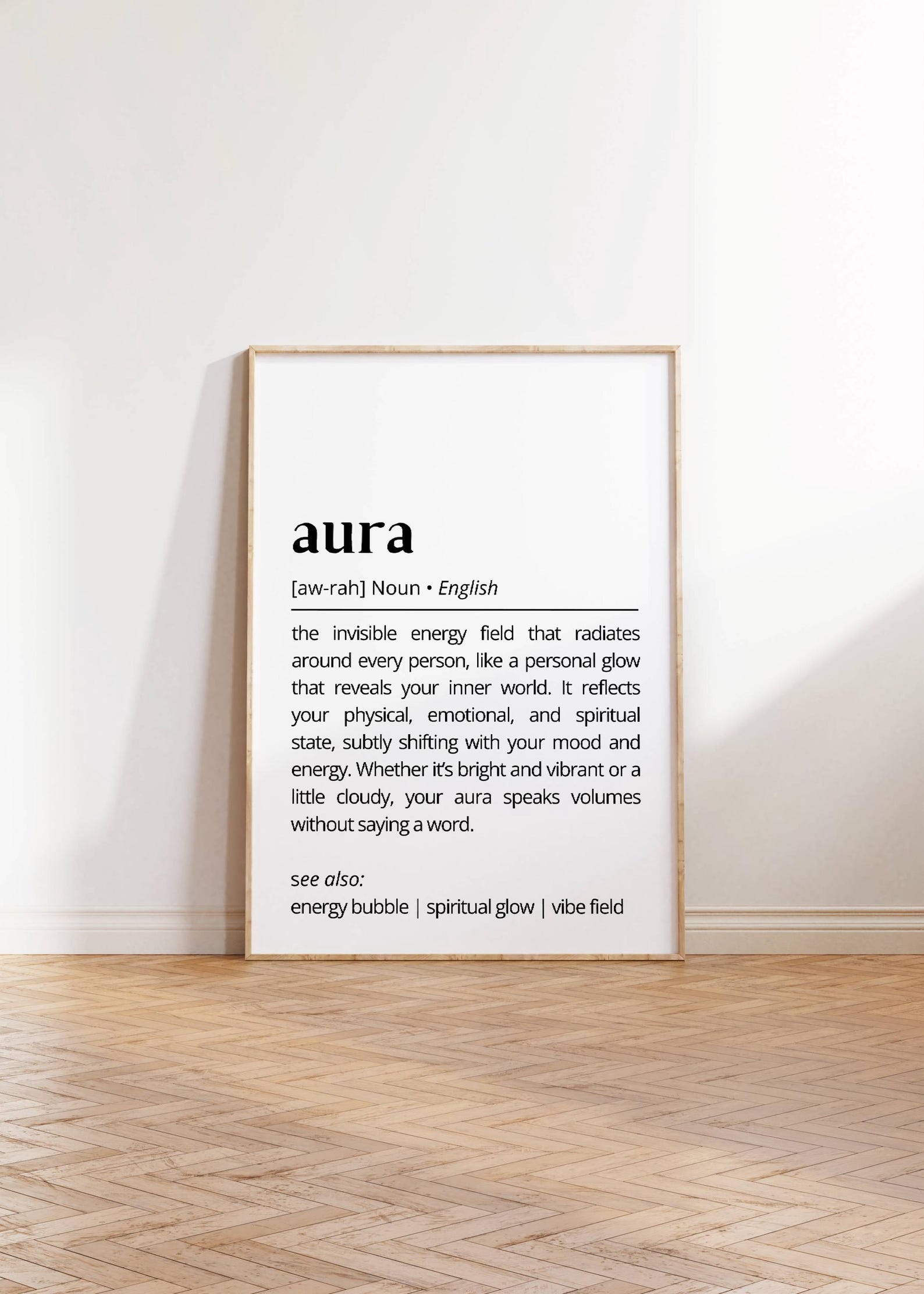 Aura Definition Print: Minimalist Energy Field Spiritual Wall Art ...