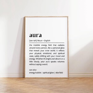 Aura Definition Print: Minimalist Energy Field Spiritual Wall Art ...