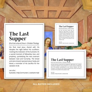 The Last Supper Definition Wall Art Sacred Fellowship Inspirational ...