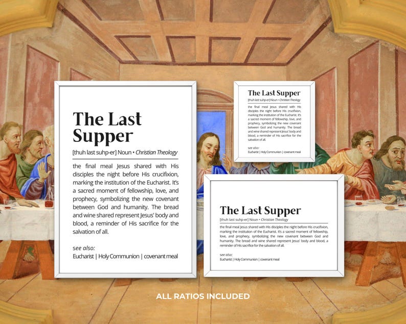 The Last Supper Definition Print: Christian Home Decor (digital ...