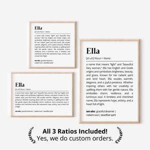 Ella Name Meaning Print: Minimalist Typography, Nursery Decor (digital ...