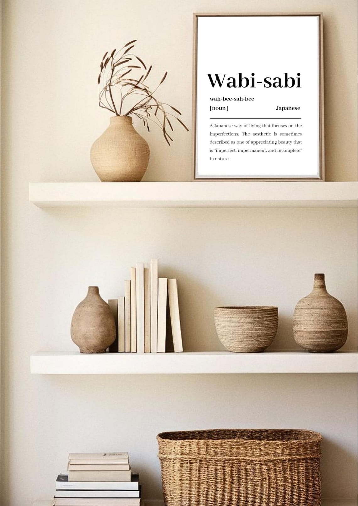 Wabi-sabi Definition Japanese Word Art Poster, Home Decor Art Print ...