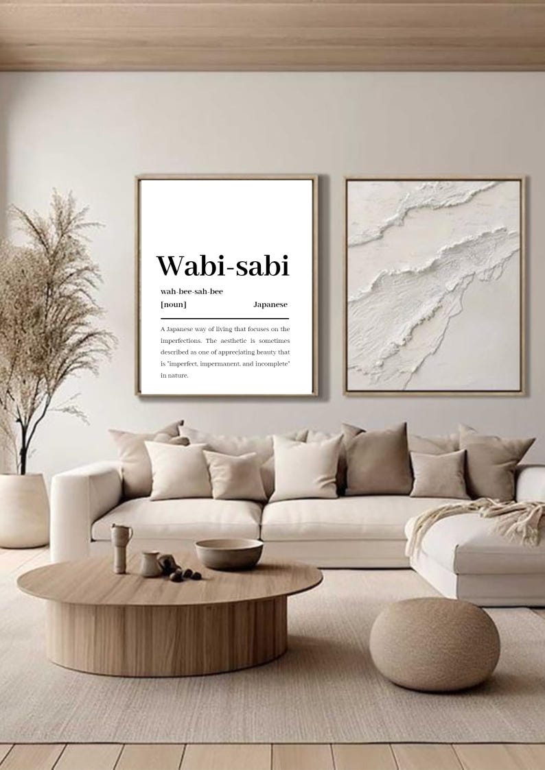 Wabi-sabi Definition Japanese Word Art Poster, Home Decor Art Print ...