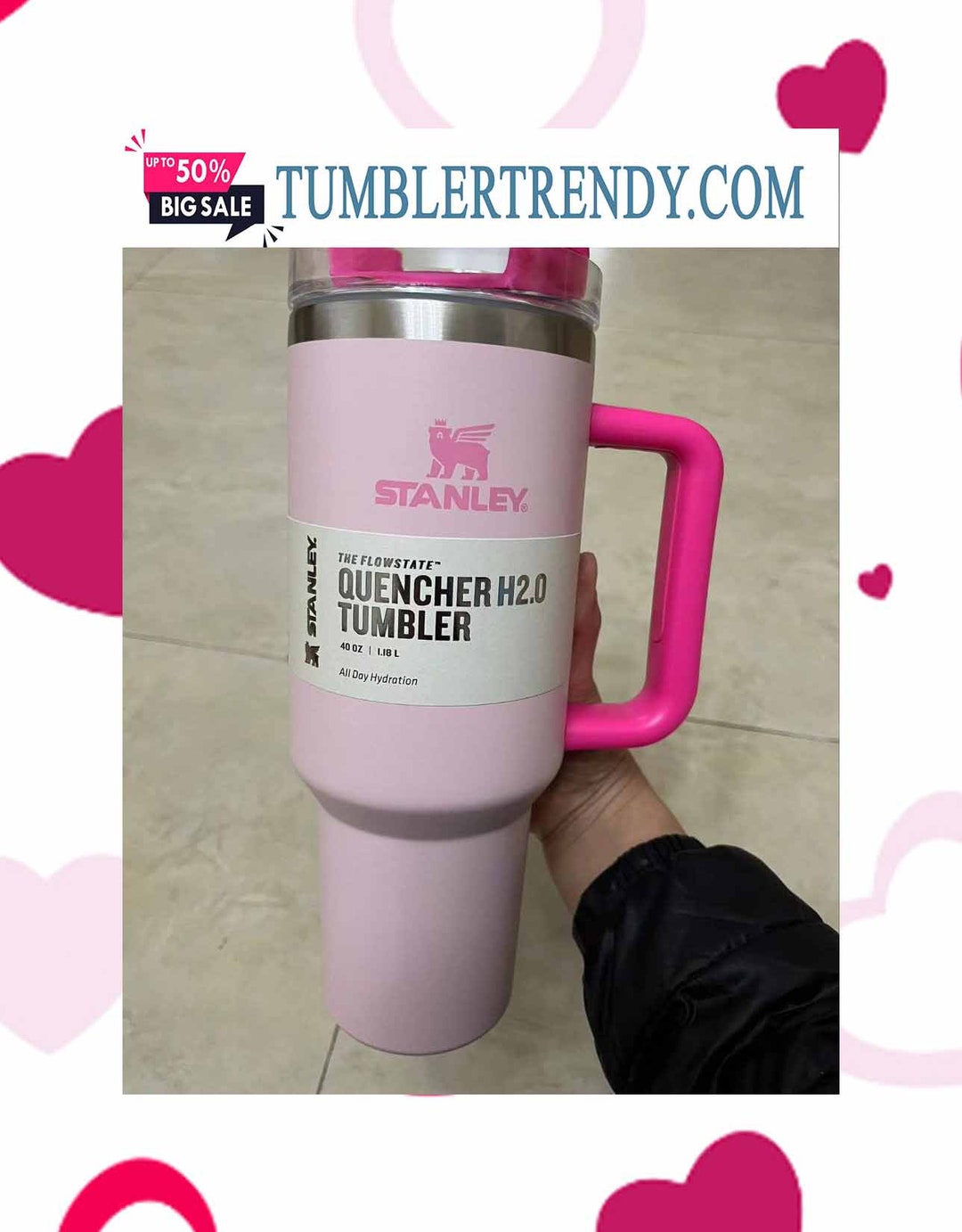 Stanley 40 Oz, the Quencher H2.0 Flowstate Tumbler 40 Oz Pink, PINK ...