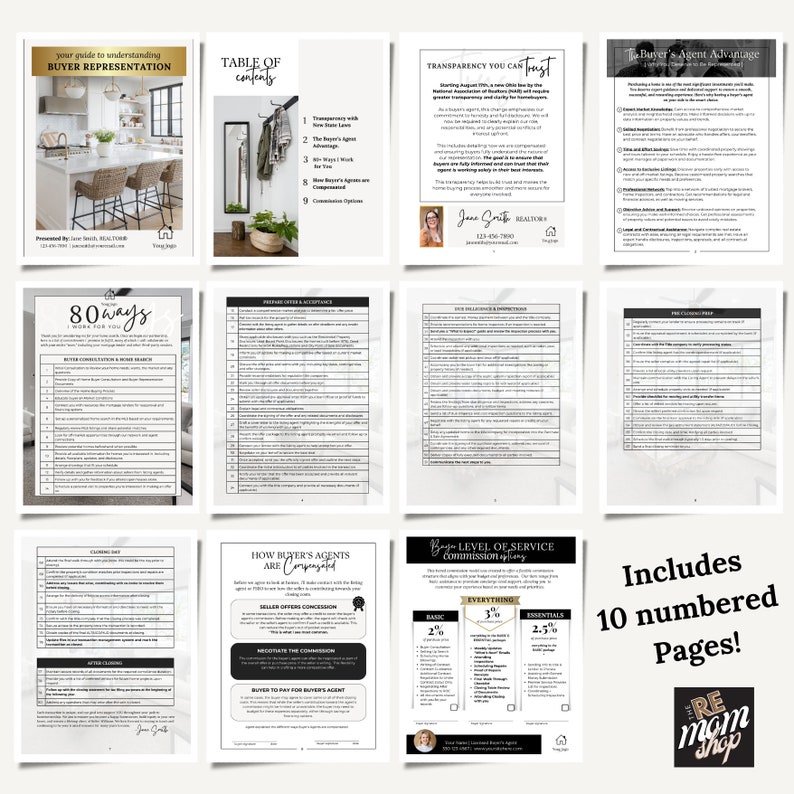 Buyer Representation | Buyer Guide | Commission Sheet Template | Real ...
