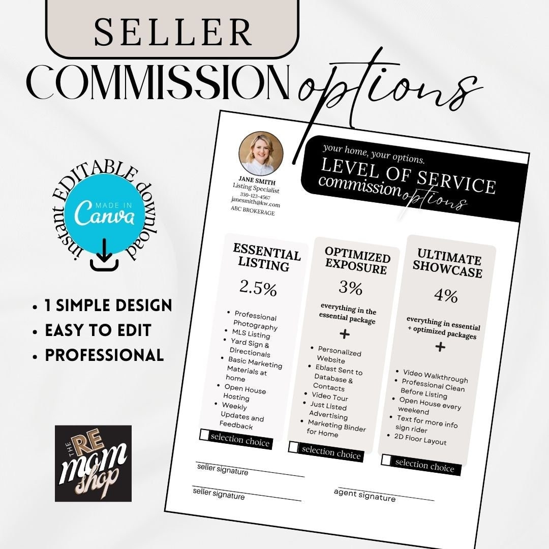 Listing Commission, Commission Template, Listing Presentation ...