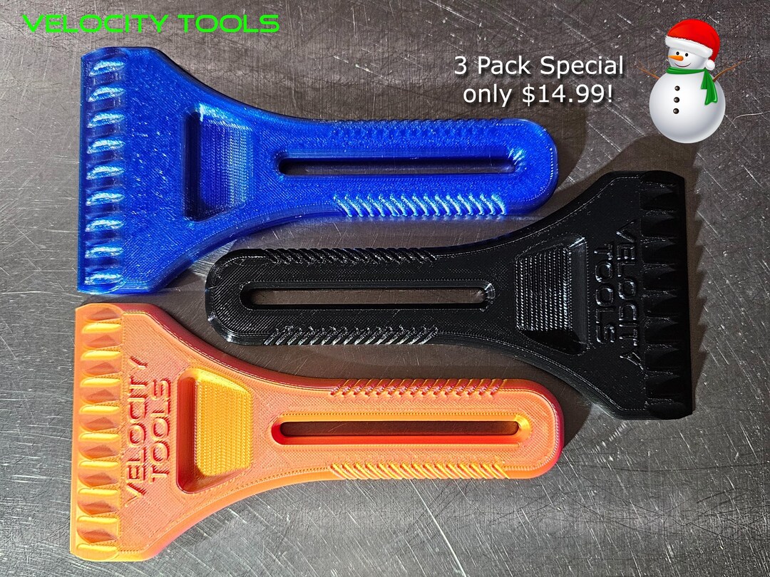 3 Pack Handheld Window Ice Scrapers - Etsy