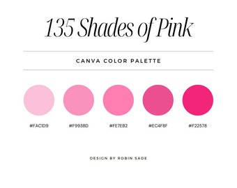 105 Shades of Red Palette Colors for Canva, Design, Artists, Branding ...