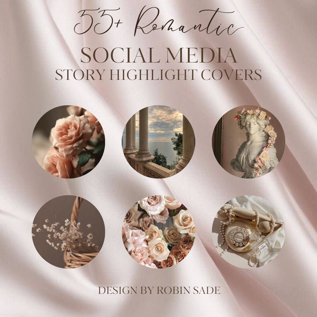 55 Romantic Social Media Highlight Covers, Instagram Story - Etsy