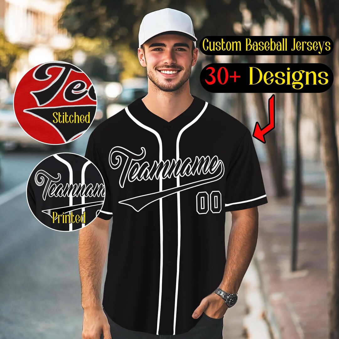 Custom Baseball Jersey Sewn Printed Ombre Jersey, Personalized Team ...