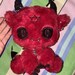 Red Cute Devil Plush Toy Cute Devil Design Monster Doll Doll Suitable ...