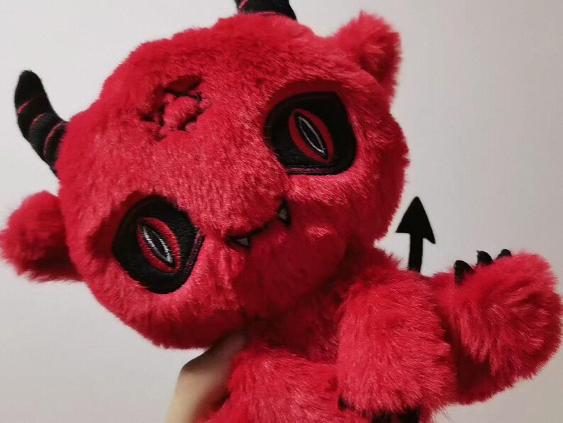 Red Cute Devil Plush Toy Cute Devil Design Monster Doll Doll Suitable ...