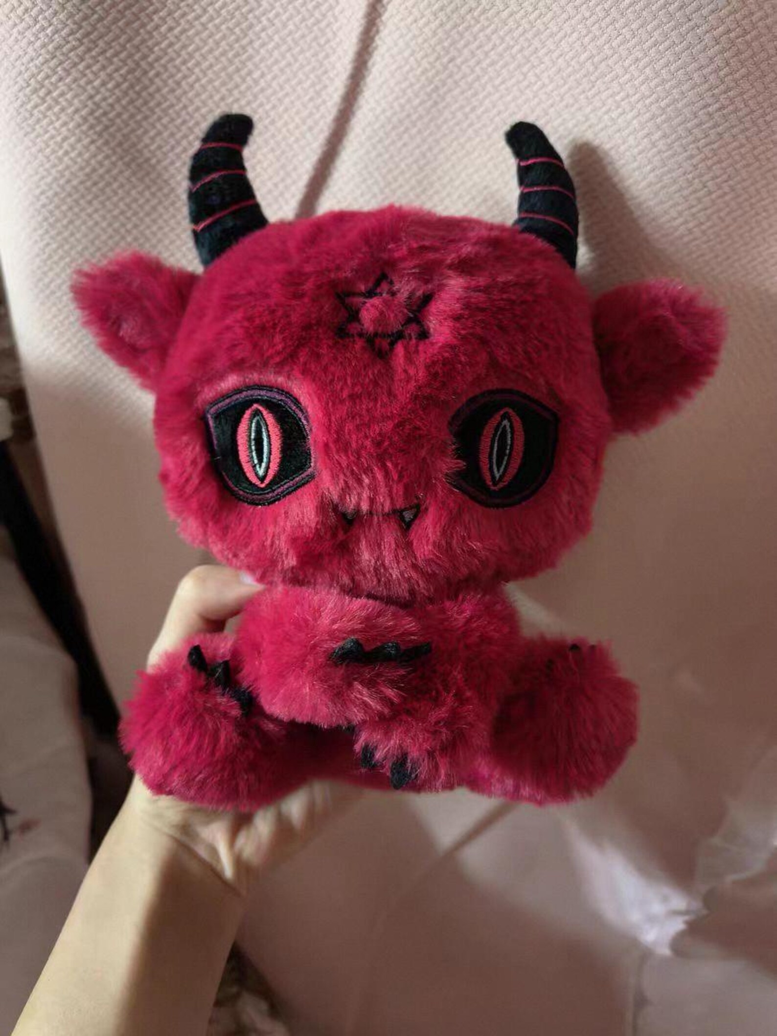 Red Cute Devil Plush Toy Cute Devil Design Monster Doll Doll Suitable ...