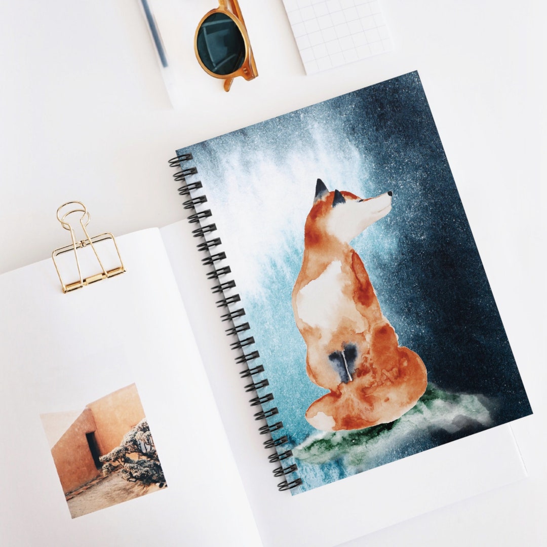 Red Fox Spiral Notebook - Fox Journal - Etsy