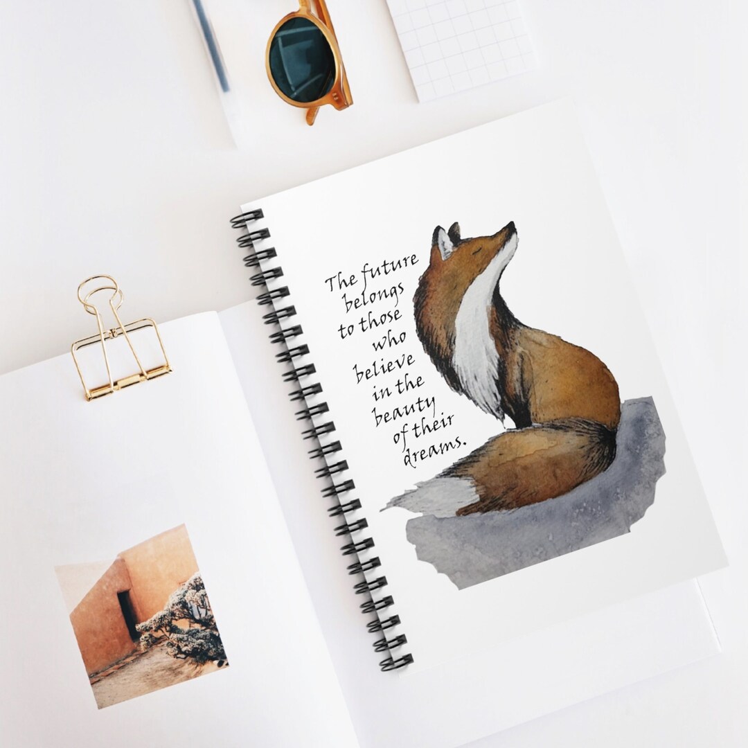 Fox Spiral Notebook - Ruled Line - Fox Journal - Watercolor [kj] - Etsy