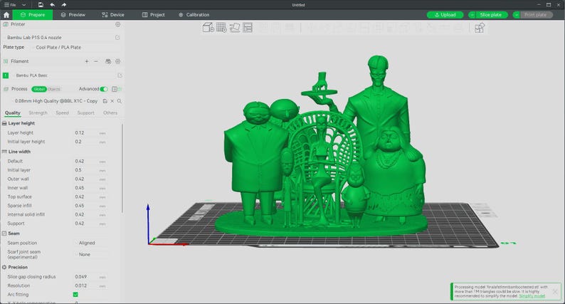 Custom Addams Family 3D Model STL Quirky Gothic Family Fanart Unique ...