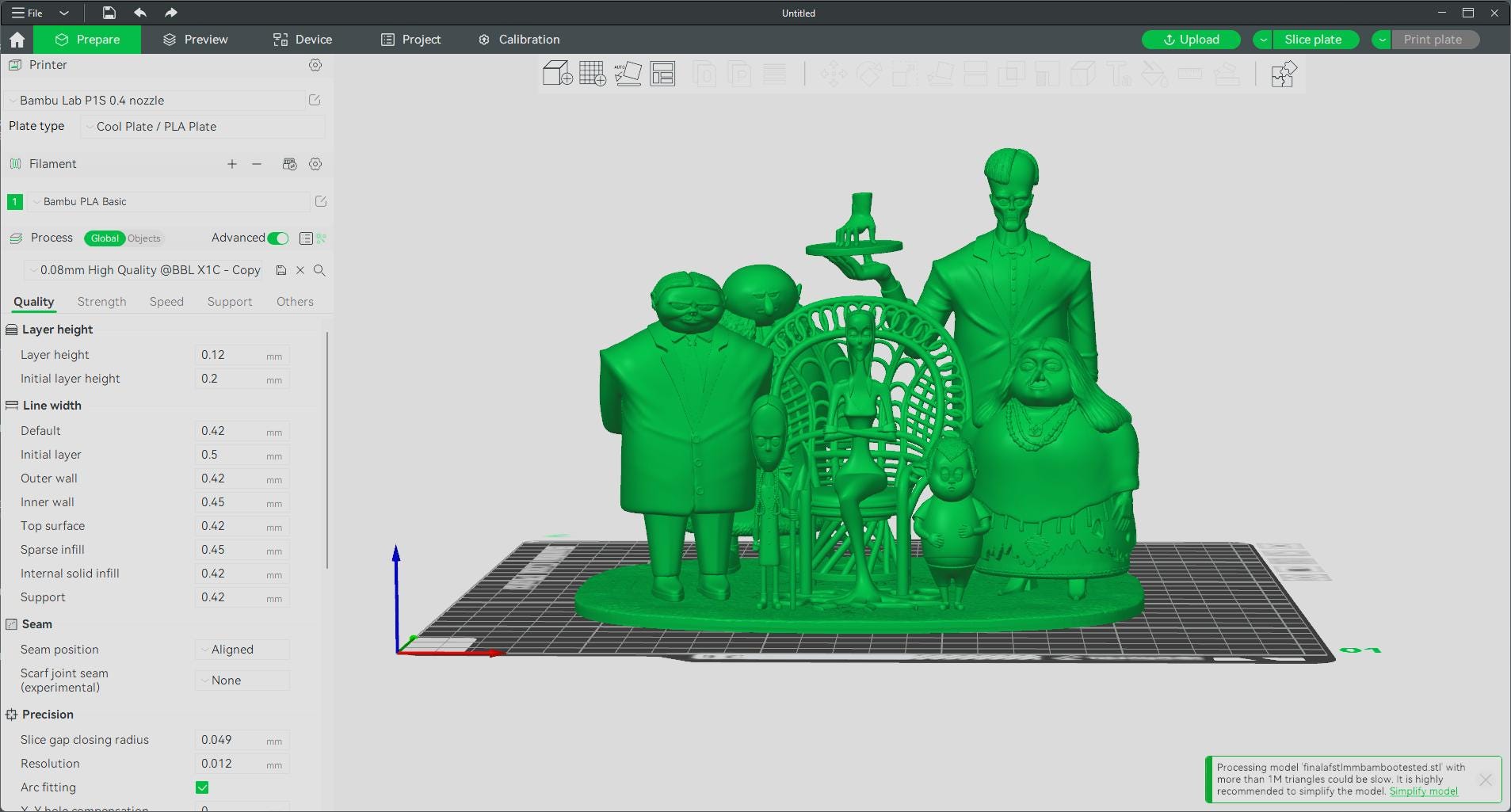 Custom Addams Family 3D Model STL - Quirky Gothic Family Fanart ...