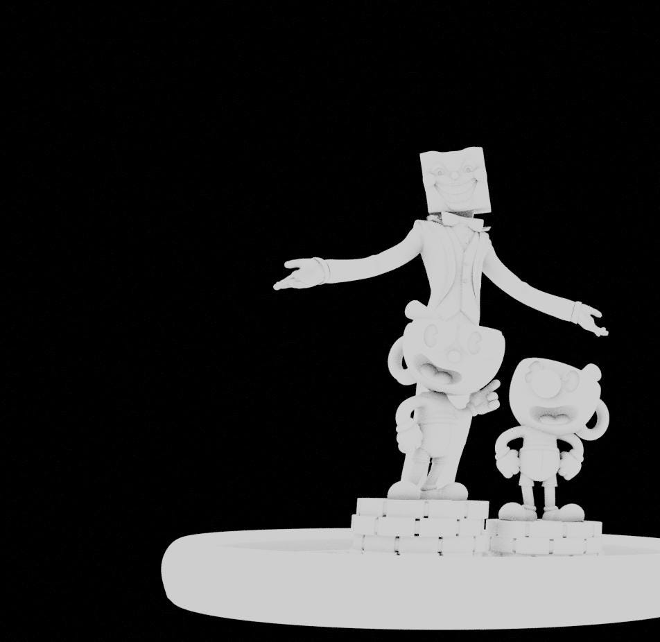 Cuphead & King Dice 3D Model STL: Fan Art Tribute (digital Download) - Etsy