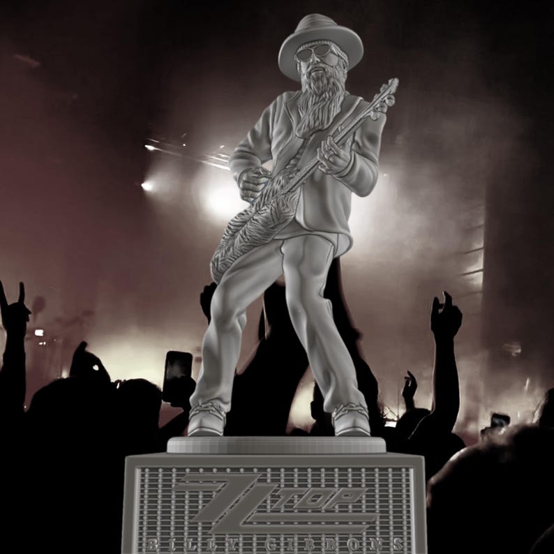 Billy Gibbons STL File: 3D Printable ZZ Top Guitarist (digital Download ...