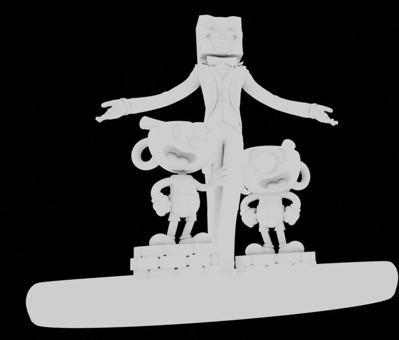Cuphead & King Dice 3D Model STL: Fan Art Tribute (digital Download) - Etsy