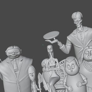 Custom Addams Family 3D Model STL Quirky Gothic Family Fanart Unique ...