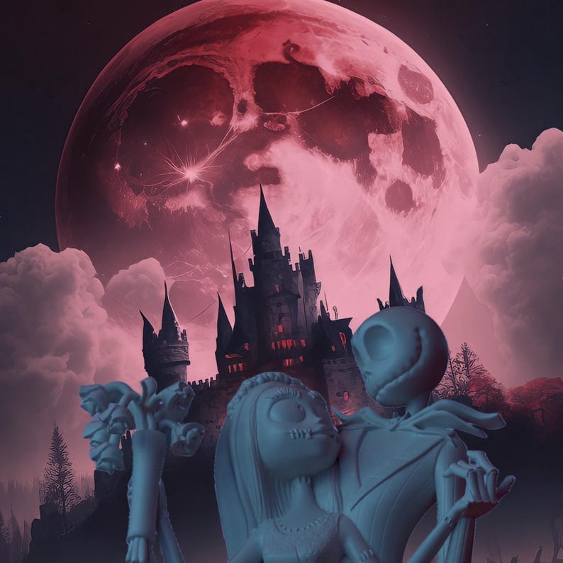 3D Printed Jack and Sally Figure: Nightmare Before Christmas Decor - Etsy