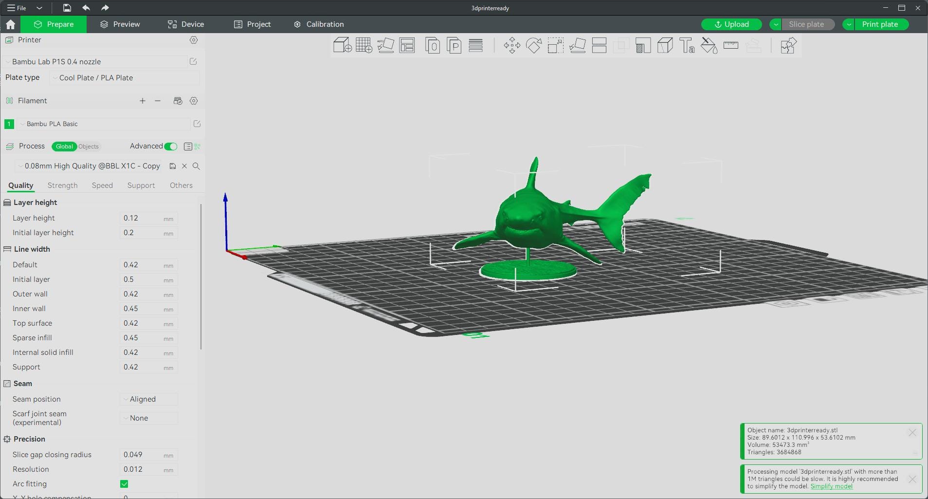 Great White Shark Breaching 3D STL Model – Realistic High-detail Ocean ...