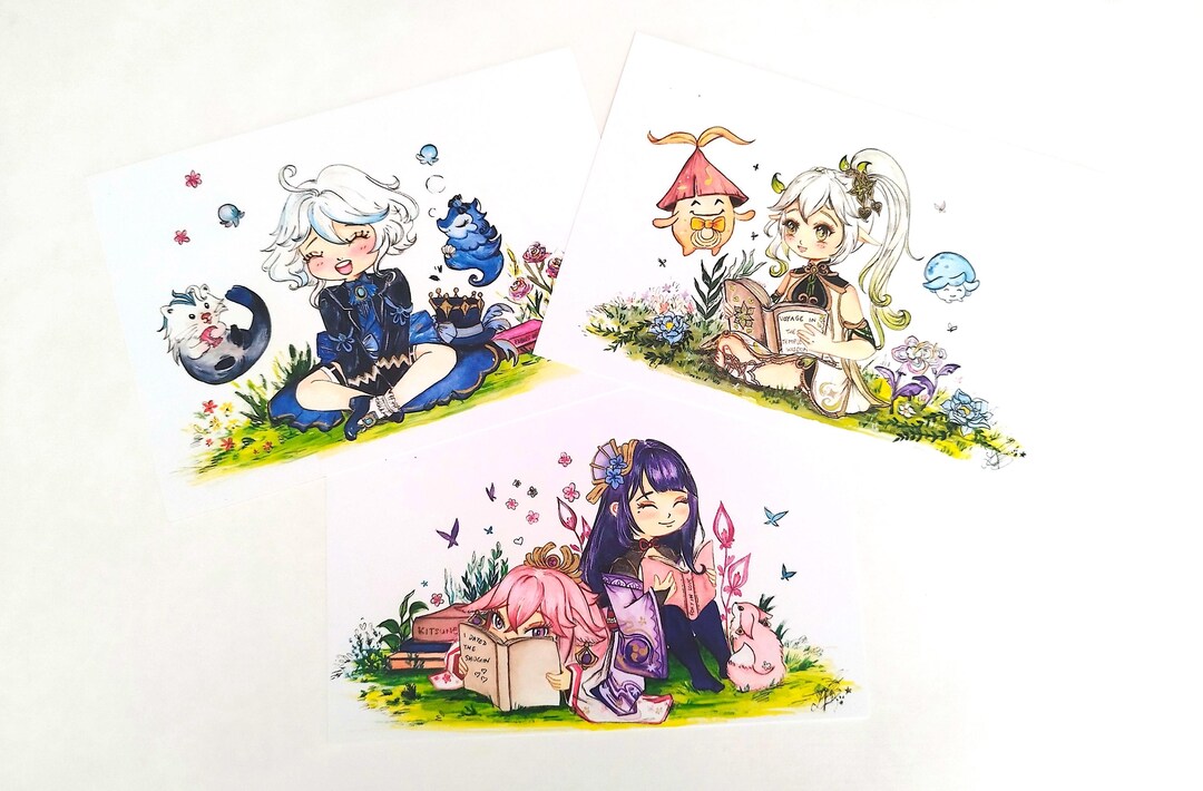Genshin Impact A5 Prints Bookish Collection - Etsy