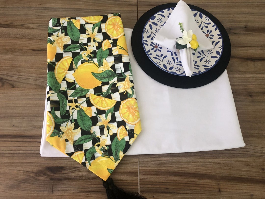 Tableware Presentation Full Set Lemon Patterned - Etsy