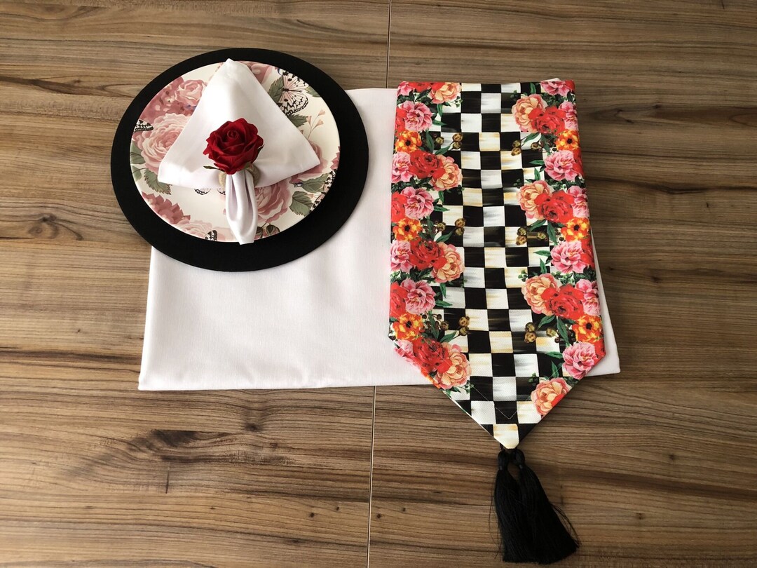 Tableware Presentation Full Set Rose Patterned - Etsy