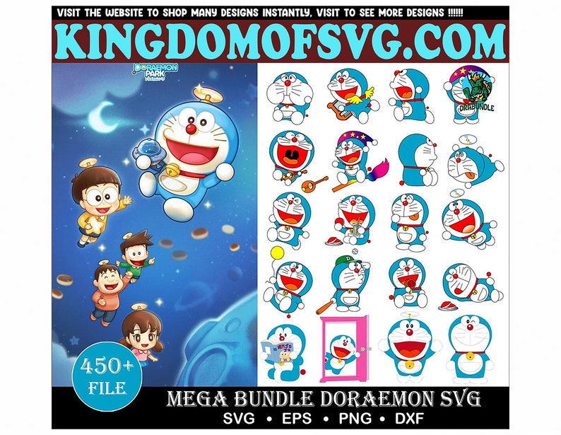 450 Doraemon SVG, Undle Layered SVG, Cricut, Cut File Cricut, Cutting ...