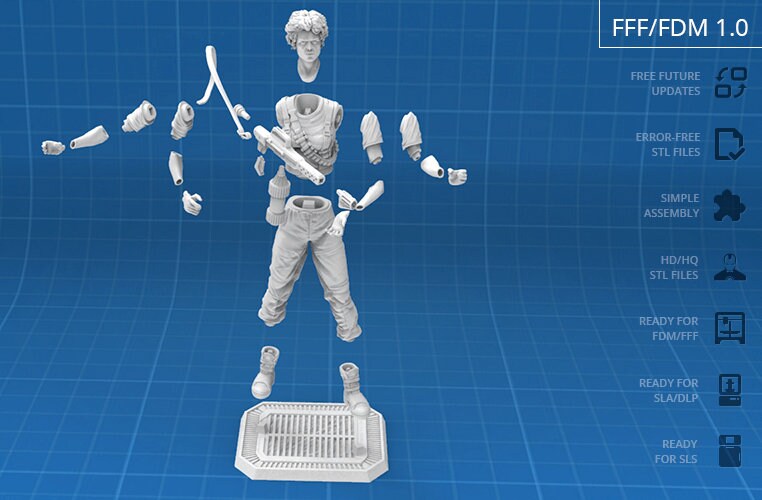 Ellen Ripley STL, Ellen Ripley 3D Model, Ellen Ripley 3D Print Files ...