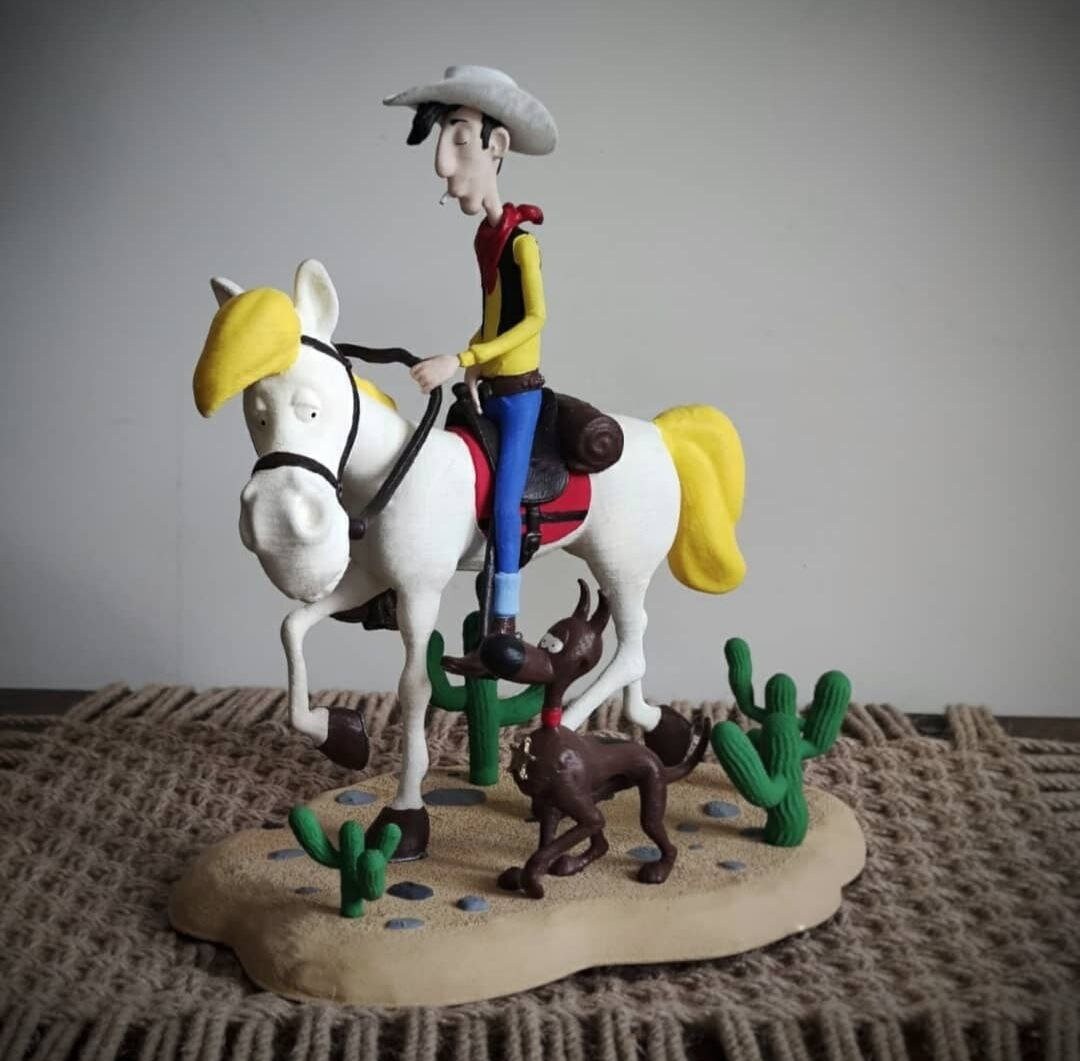 Buy Lucky Luke STL, Lucky Luke 3D Model, Lucky Luke 3D Print Files ...