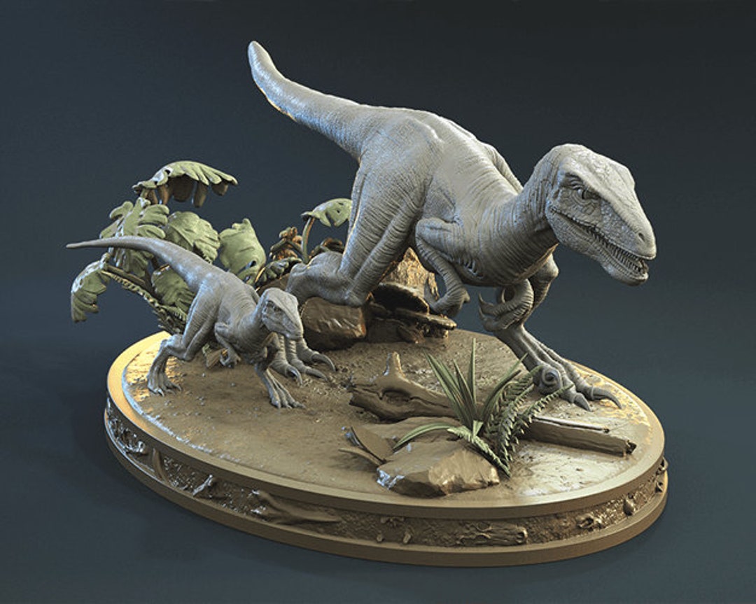 Jurassic Park STL, Blue and Baby Blue Hunting STL, Blue & Baby Blue 3D ...