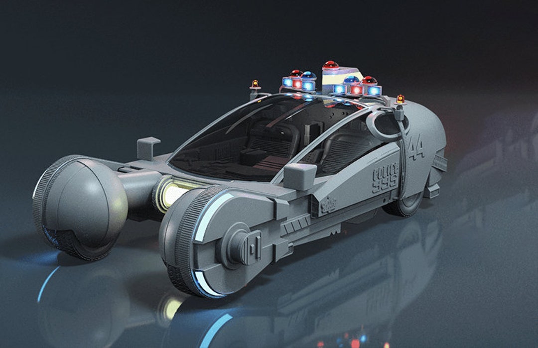 Blade Runner Police Spinner STL, Police Spinner 3D Model, Police ...
