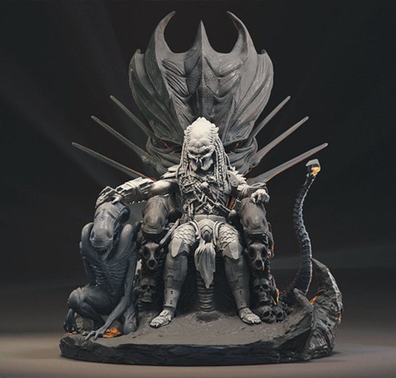 Predator on Throne STL, Predator 3D Model, Predator 3D Print Files ...